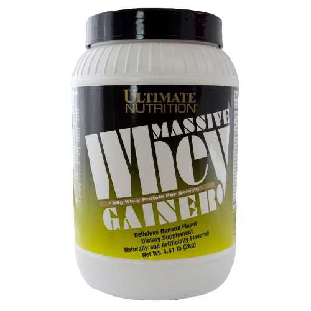 Massive Whey Gainer, гейнер, производитель Ultimate Nutrition, упаковка ...